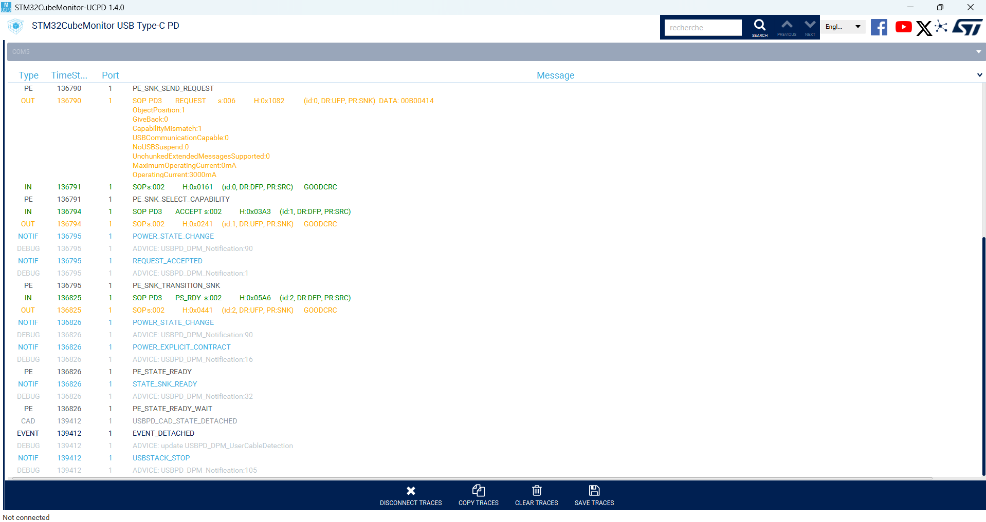 Solved: USBPD GUI interface not working - STMicroelectronics Community
