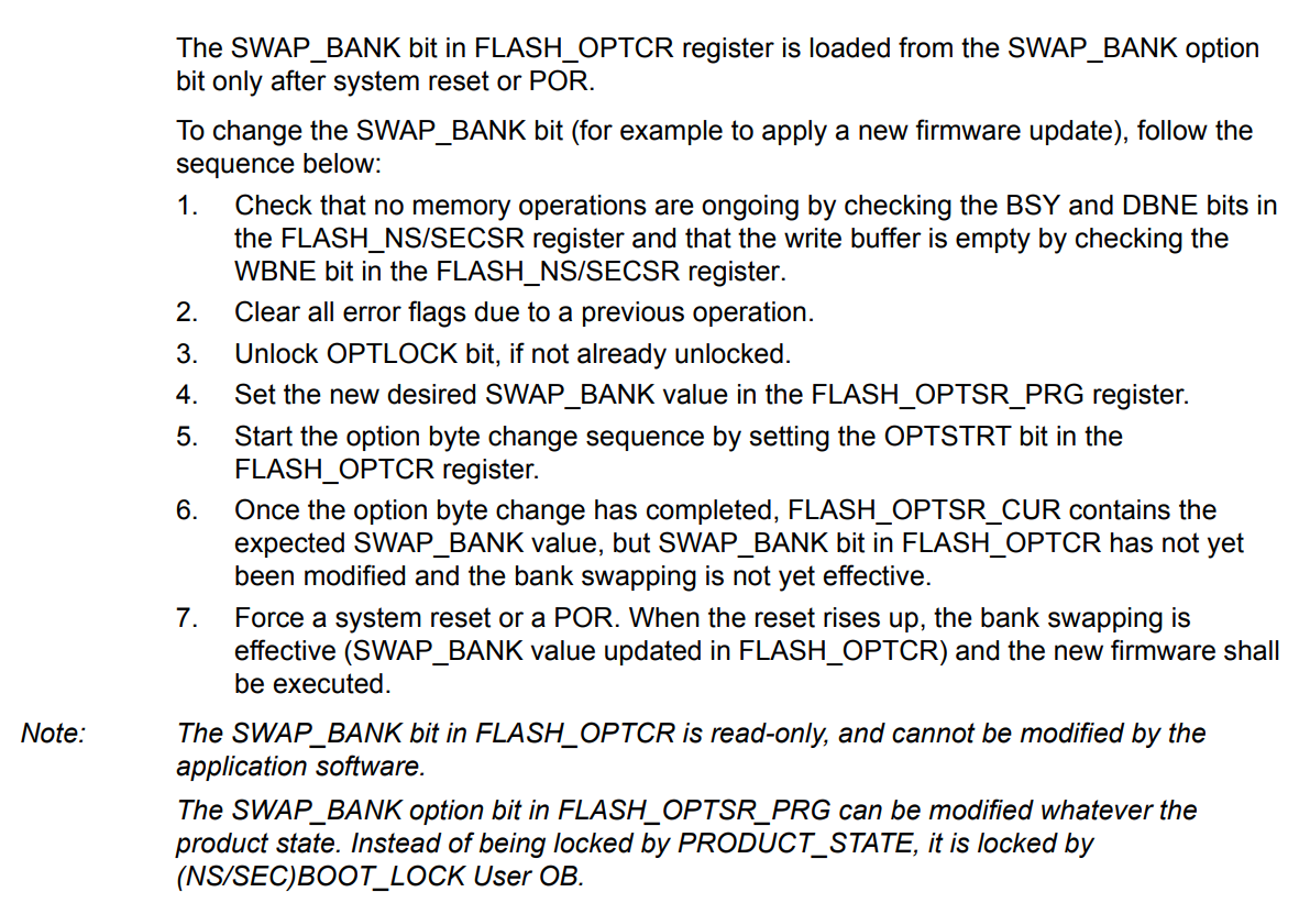 STM32H573 in-application programming using the dua ...