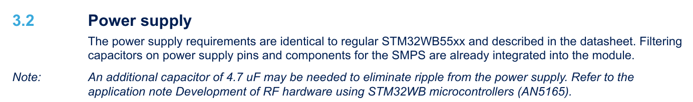 Solved Need Of Decoupling Capacitors For Stm32wb5mmg Stmicroelectronics Community