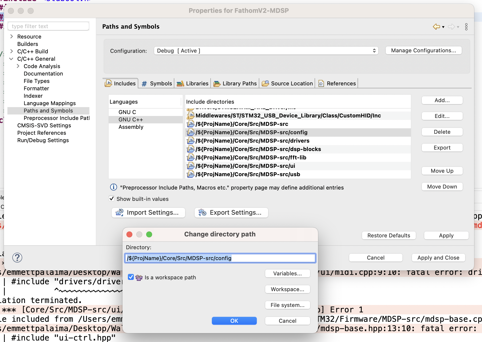 How To Define Project Include Paths for Linked Fol... - STMicroelectronics Community
