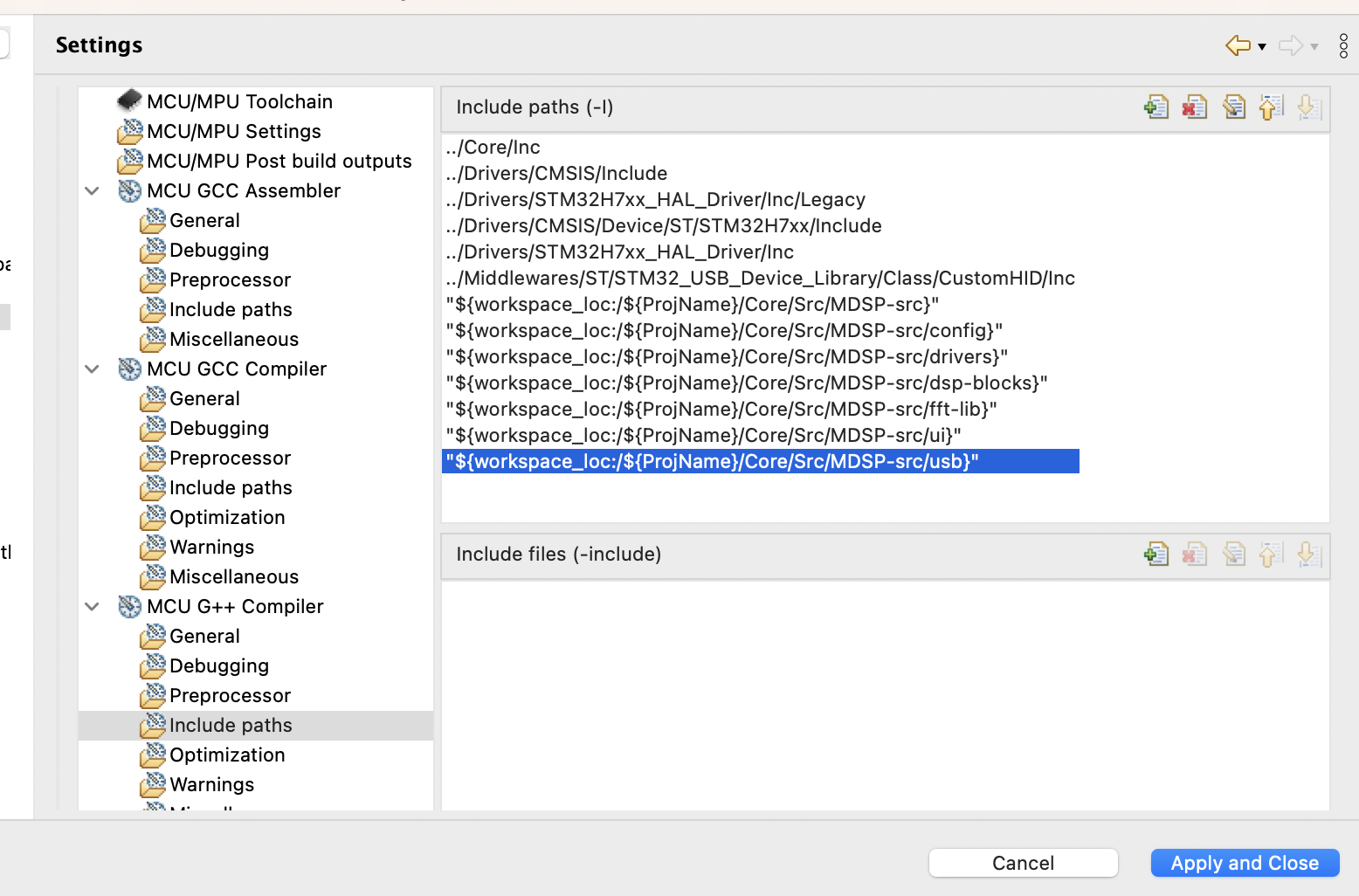 How To Define Project Include Paths for Linked Fol... - STMicroelectronics Community