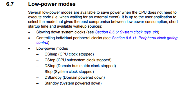 Solved: STM32H753 standby mode - STMicroelectronics Community