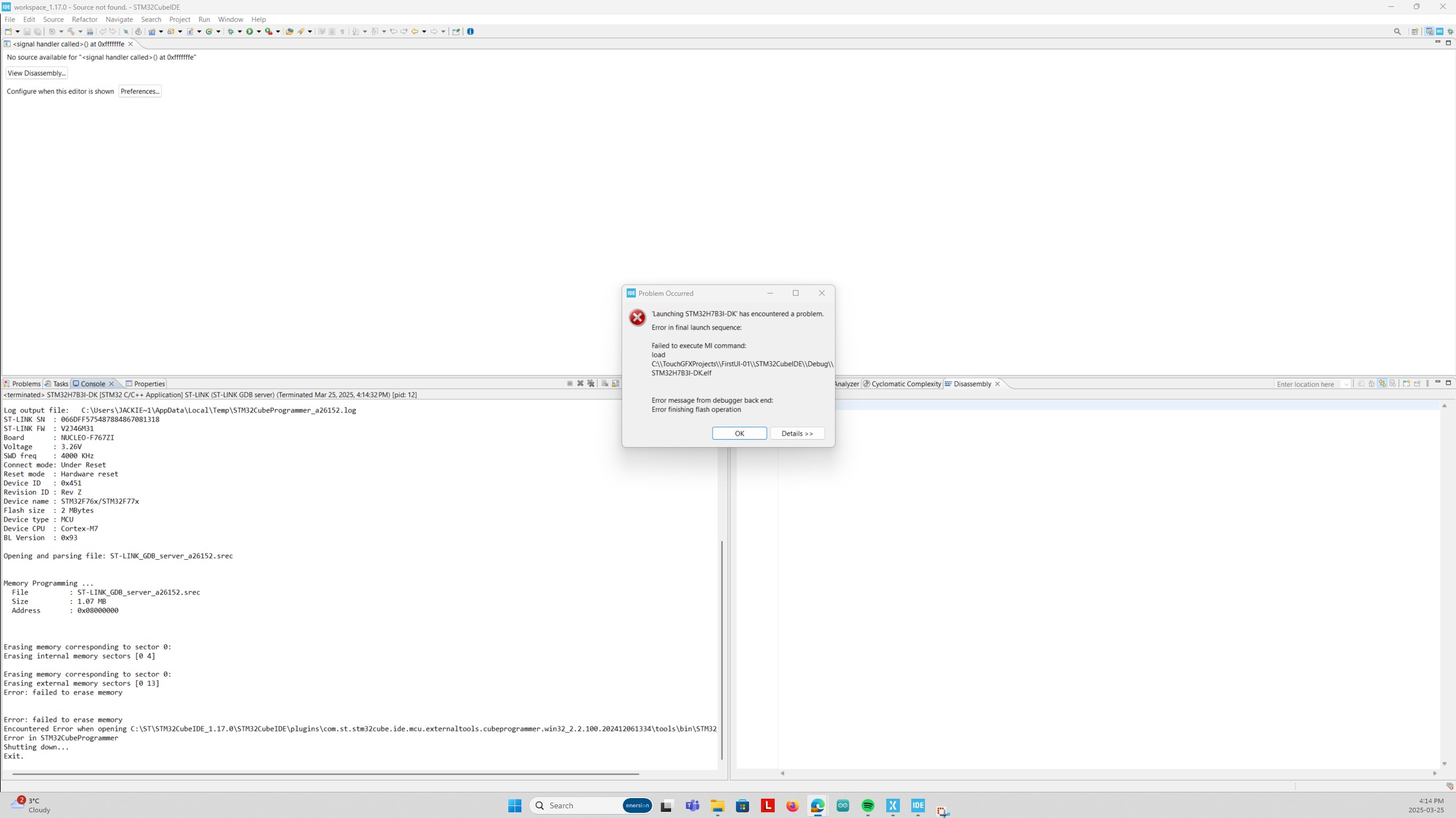 Solved: Debug issue - my TouchGFX GUI to the STM32f767ZI D... - STMicroelectronics Community