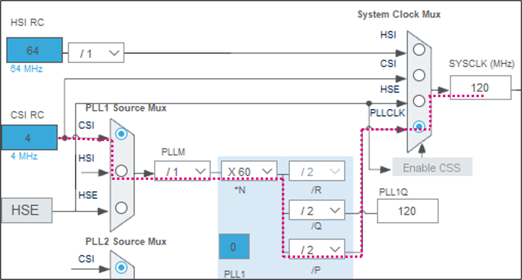 Setting clock multipliers and dividers for the STM... - STMicroelectronics Community