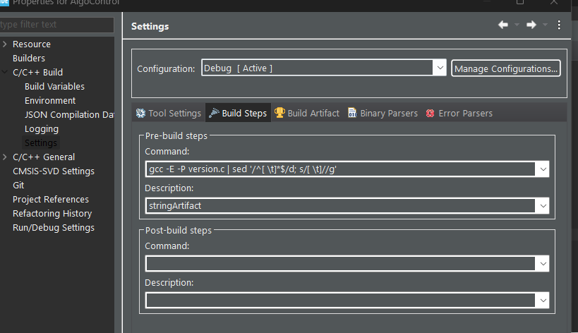 Solved: Artifact Filename based on a Fw costant - STMicroelectronics ...