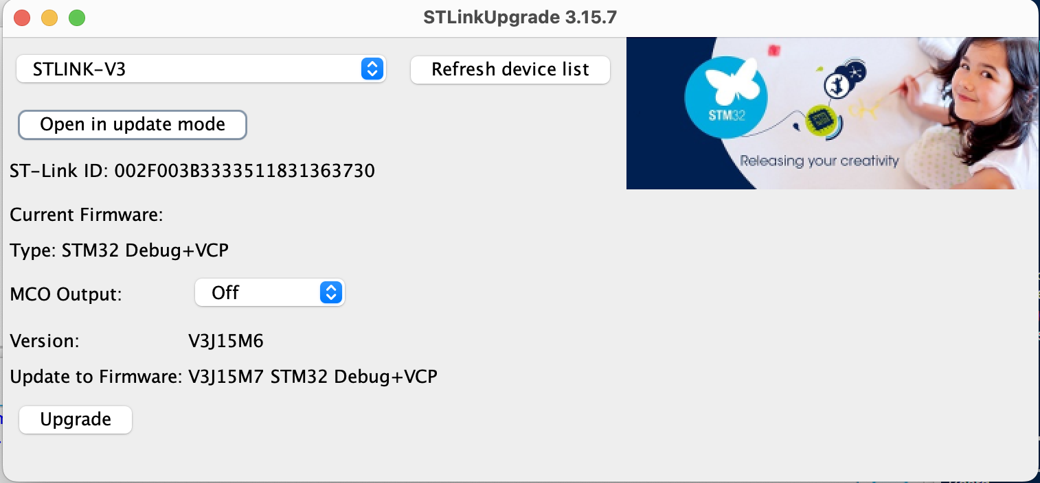 ST-LINK on STM32N6570-DK board warning 0x486 when ... - STMicroelectronics Community