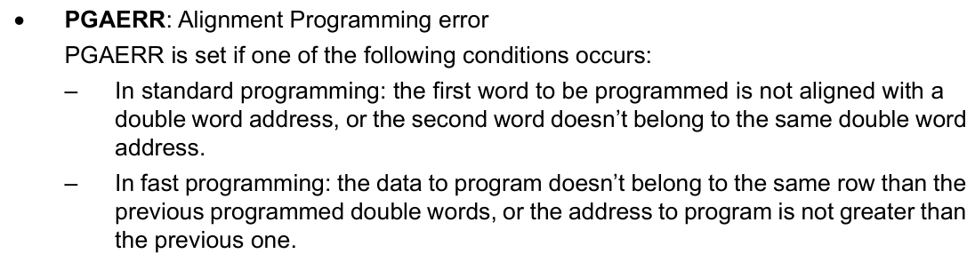PGAERR error on every second Flash programming att ...