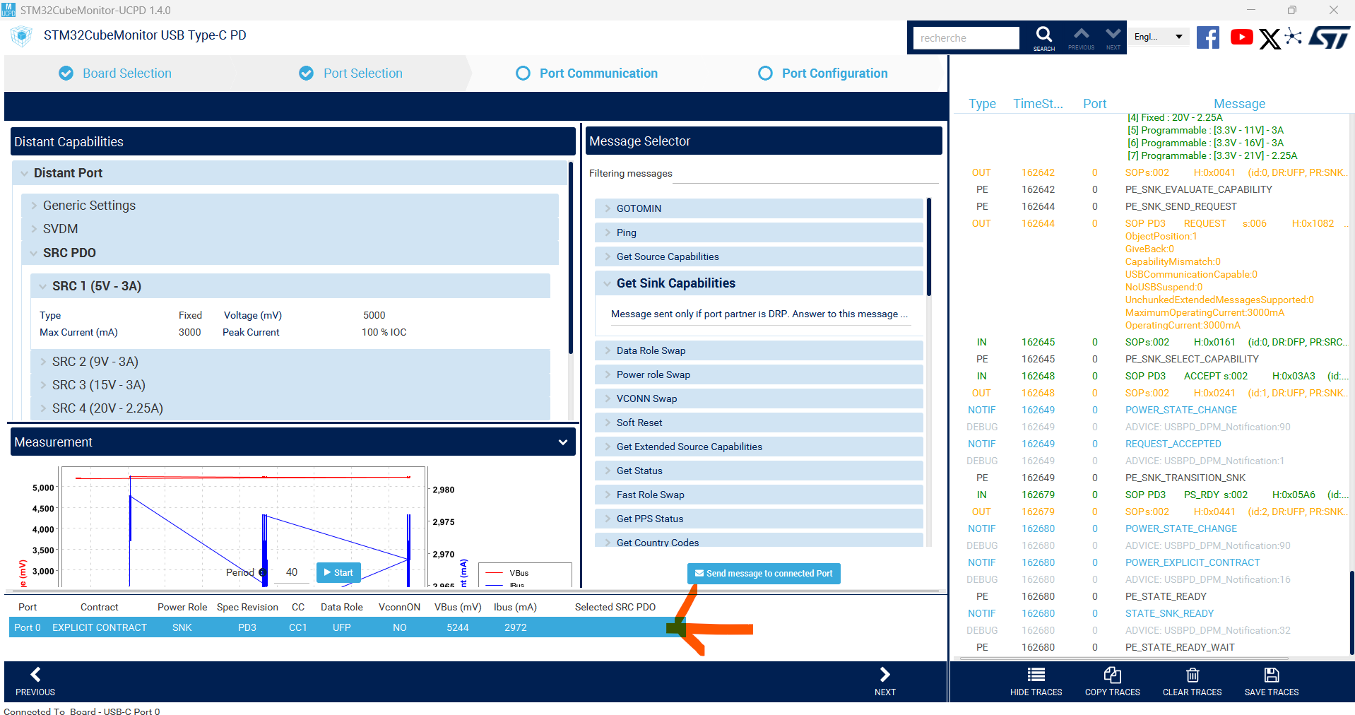 Unable to select SRC PDO - STMicroelectronics Community