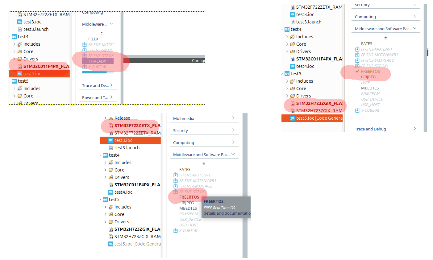 Solved: Threadx support missing for F4 and F7? - STMicroelectronics Community