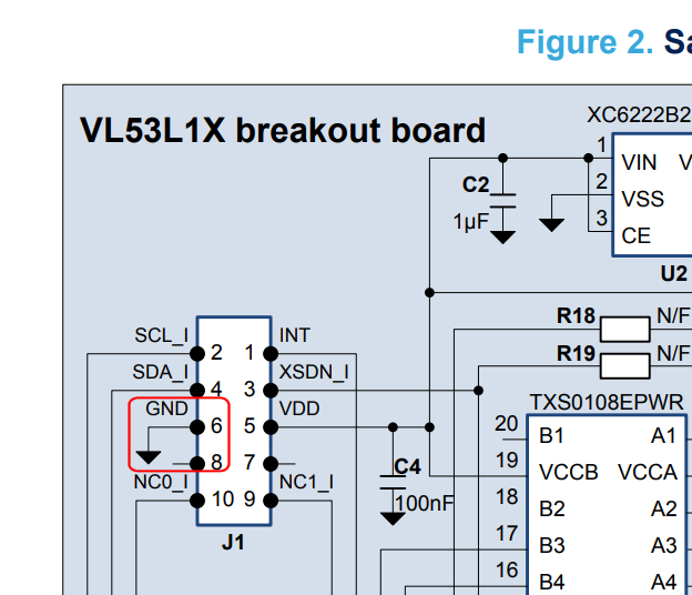 Solved: Wiring a VL53L1X Breakout board, the datasheet (at... - STMicroelectronics Community
