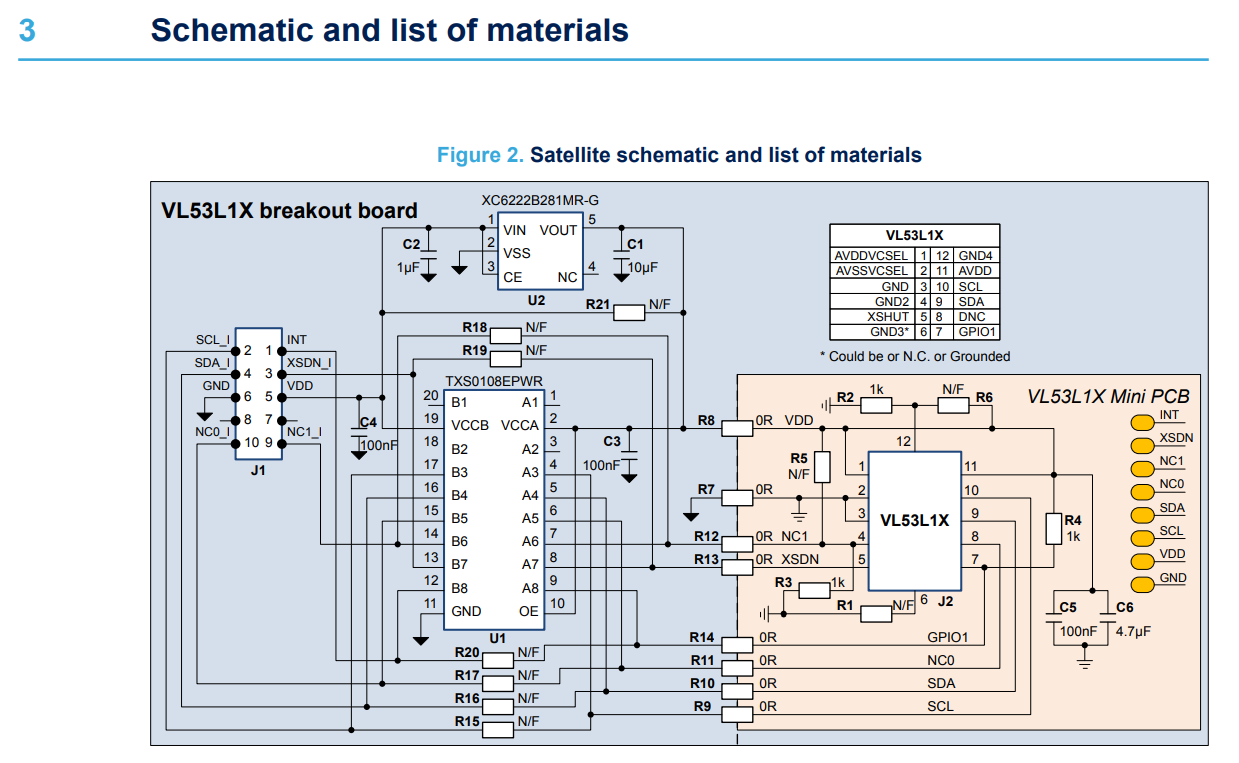 Solved: Wiring a VL53L1X Breakout board, the datasheet (at ...