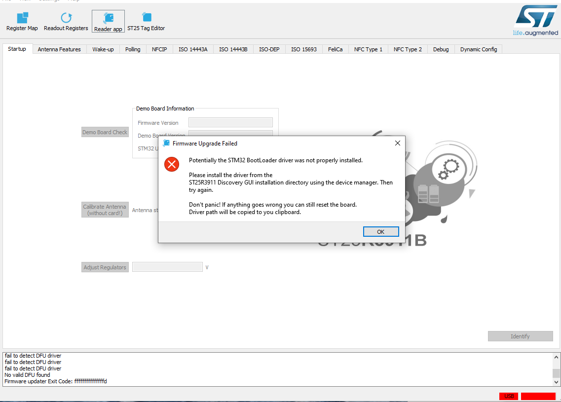 Solved: SOLVED: ST25R3911B-DISCO and ST25R3911B Discovery ... - STMicroelectronics Community