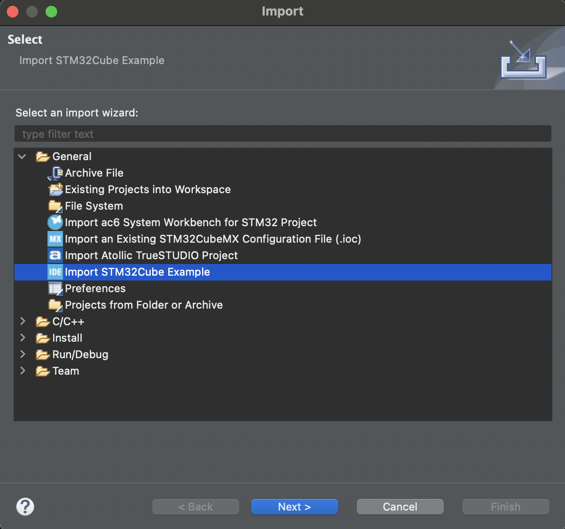 Solved: STM32CubeIDE: Example project import fails with "F... - STMicroelectronics Community