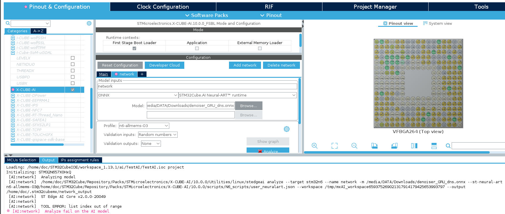 Analysing onnx model error: TOOL ERROR: list index... - STMicroelectronics Community