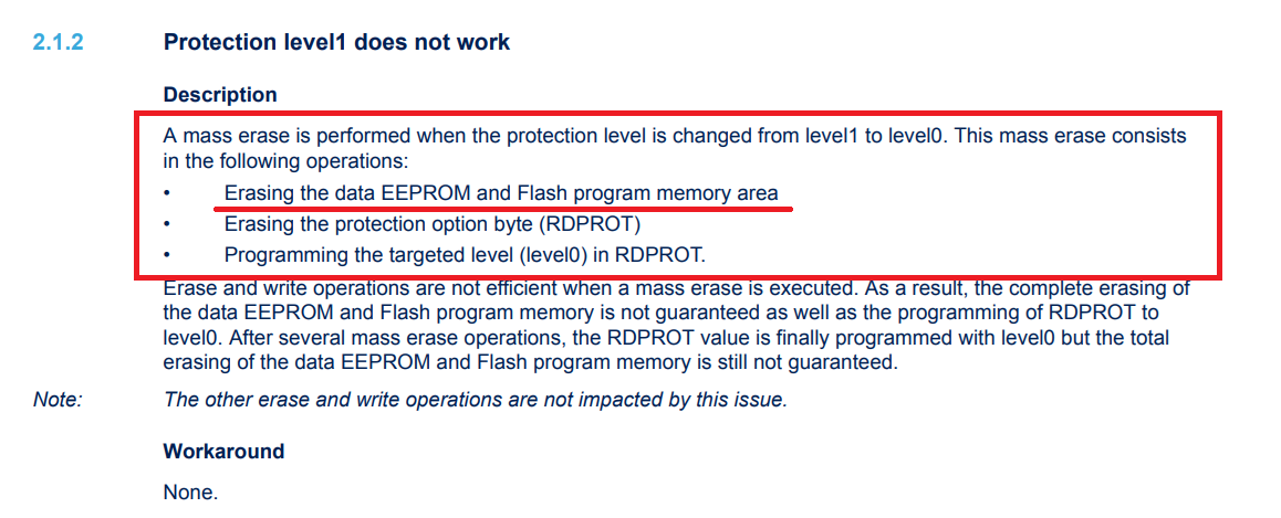 Solved: EEPROM and mass erase when moving from LEVEL1 to L ...