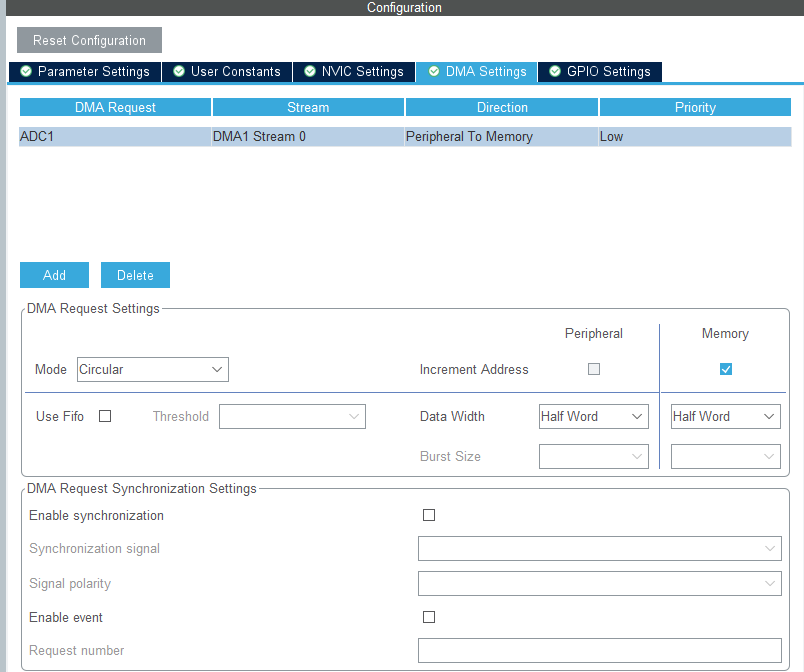 STM32H755 dual ADC DMA timer trigger - STMicroelectronics Community