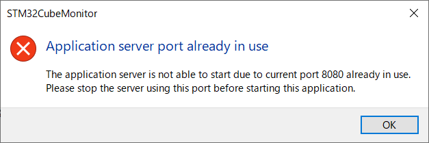 STM32CubeMonitor 1.10 on Windows does NOT start - STMicroelectronics Community