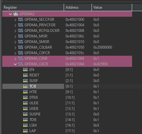 Solved: Changing GPDMA Interrupts - STMicroelectronics Community