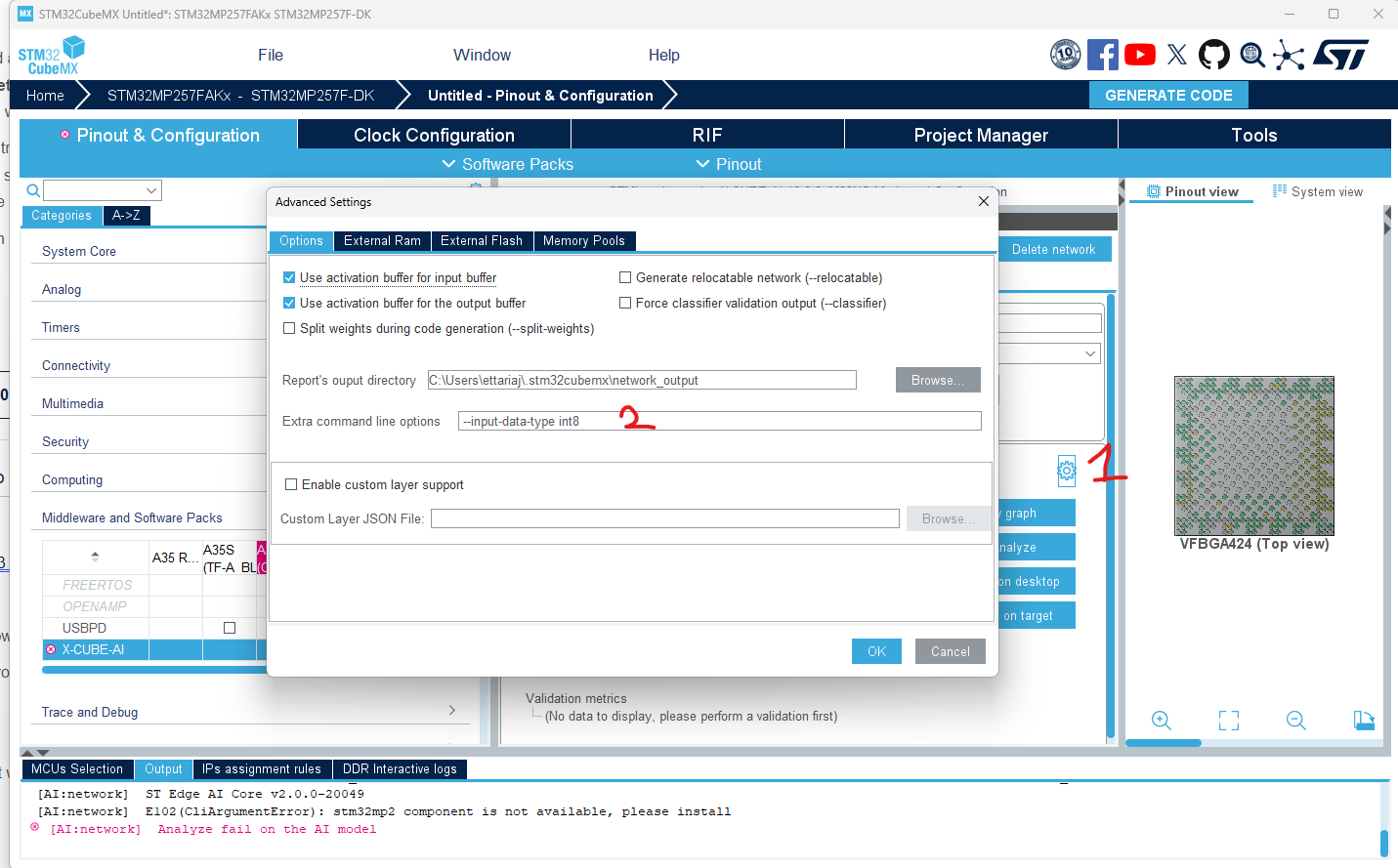 ST Edge AI on STM32N6570-DK: Compilation Error (Un... - STMicroelectronics Community