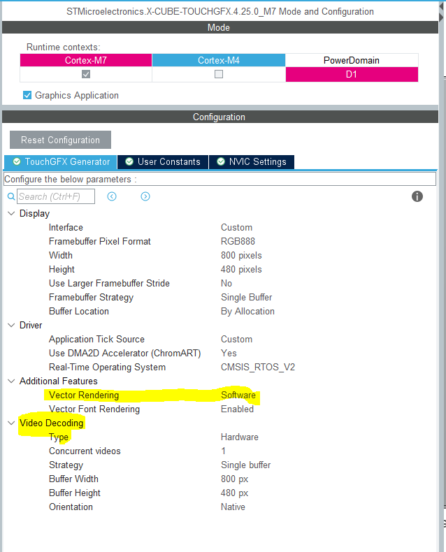 'Vector Rendering' & 'Video Decoding' Not visible ... - STMicroelectronics Community