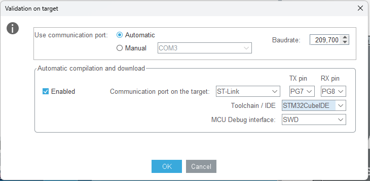 Validation on Target issues-STM32L496G - STMicroelectronics Community