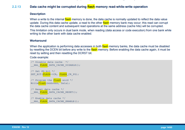 Solved: HAL: Porting from L4 to U5: flash and flush (cache... - STMicroelectronics Community