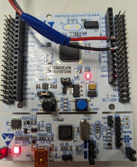 Solved: Nucleo-303RE Not Starting Up - STMicroelectronics Community