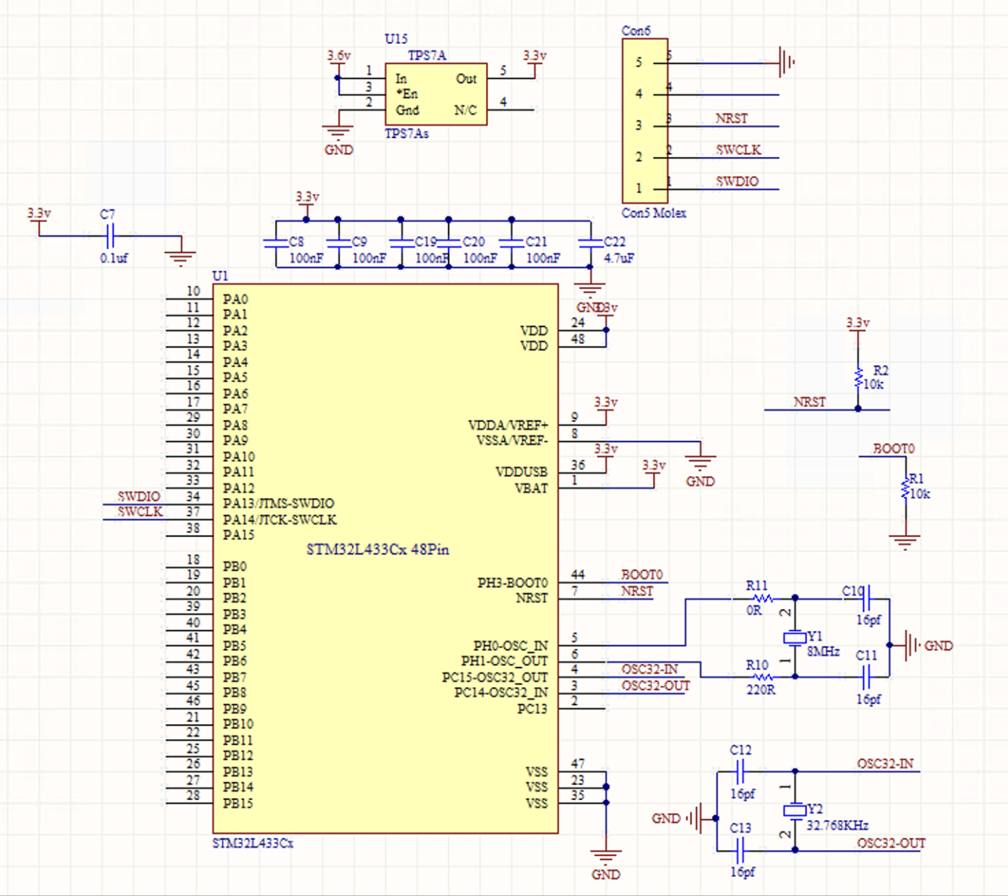 Solved: Standby mode on stmL433 drawing too much current - STMicroelectronics Community