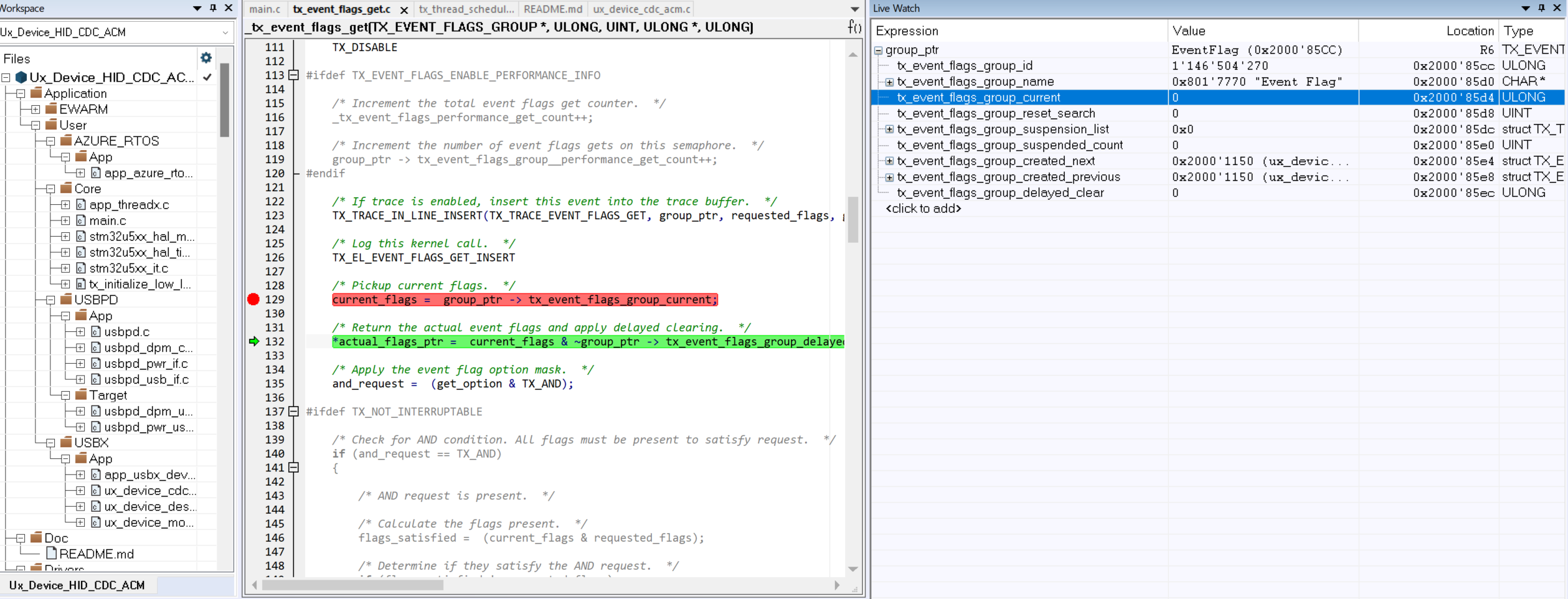 Ux_DEVICE_HID_CDC_ACM example for the B_U585I-IOT0... - STMicroelectronics Community