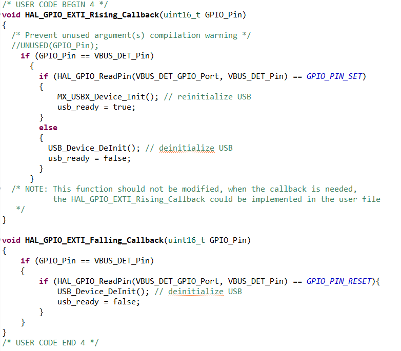 VBus Sensing for self powered USB device using STM ...