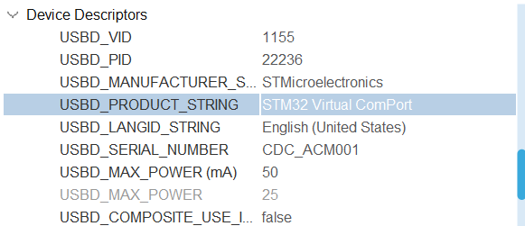 Solved: USB product string no visible on host - STMicroelectronics Community