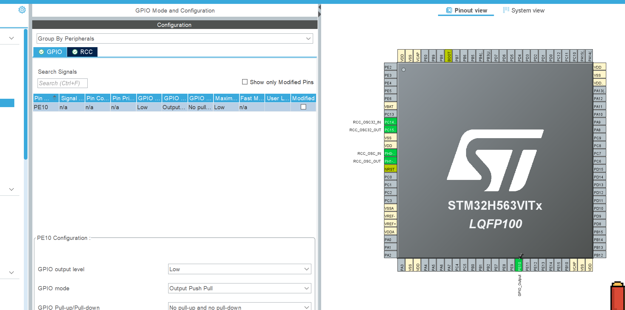 Issue With Configuring A Pin To Output High Level Stmicroelectronics Community