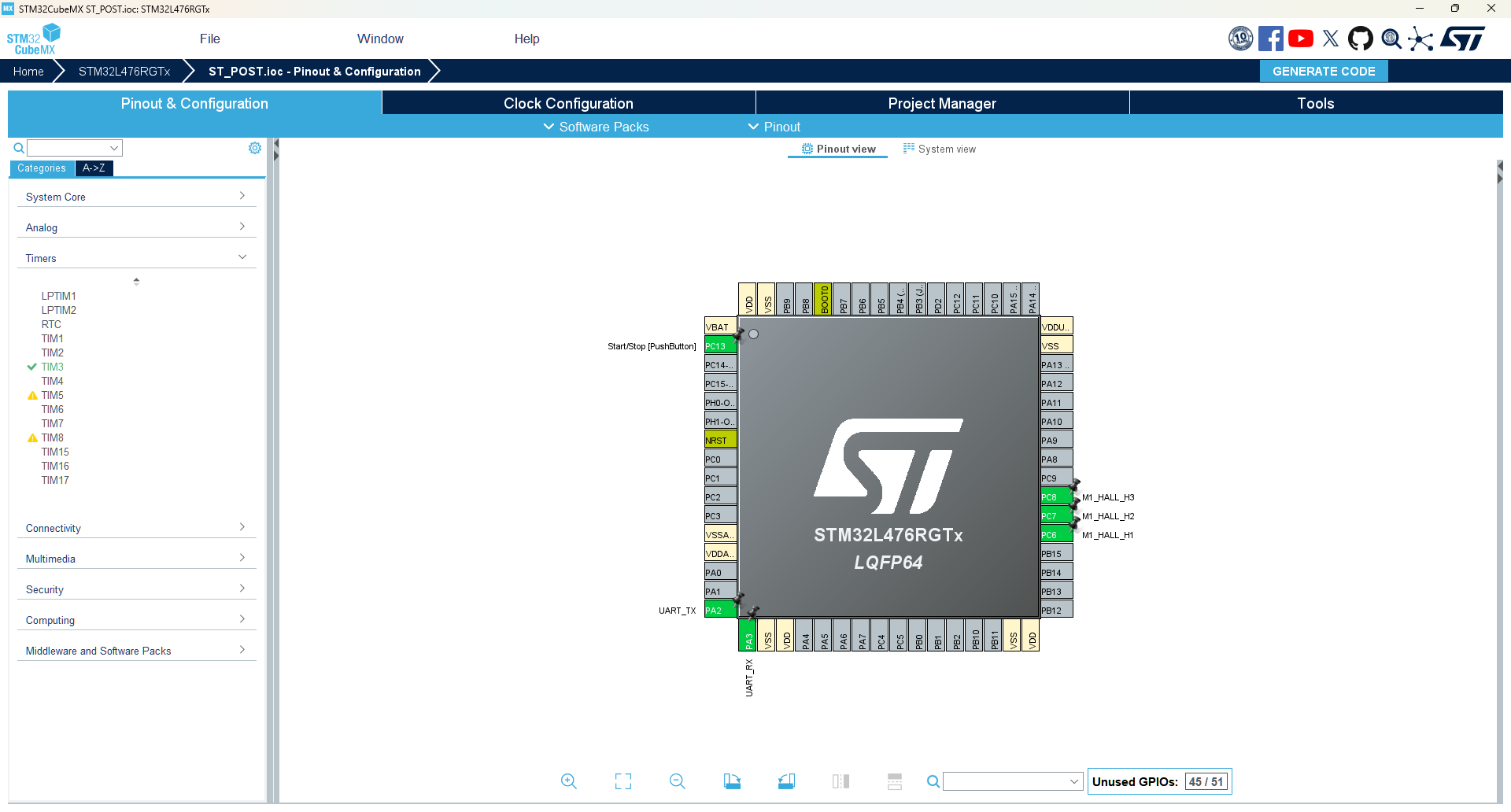 Solved: STM32 MC Workbench v6.3.2 – TIM1 omitted from gene... - STMicroelectronics Community