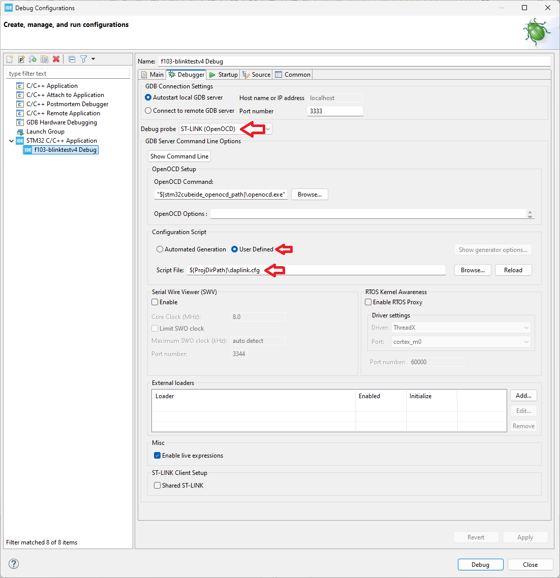 Cmsis-DAP debugger in STM32CubeIDE - STMicroelectronics Community