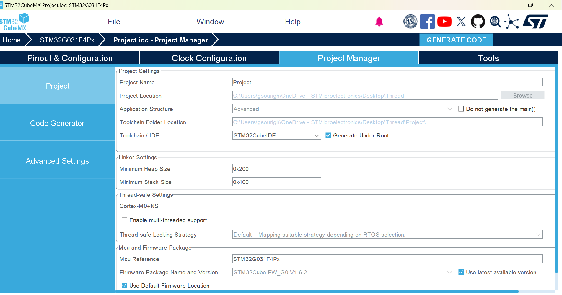 Solved: Duplicate system_stm32g0xx.c file after regenerati ...