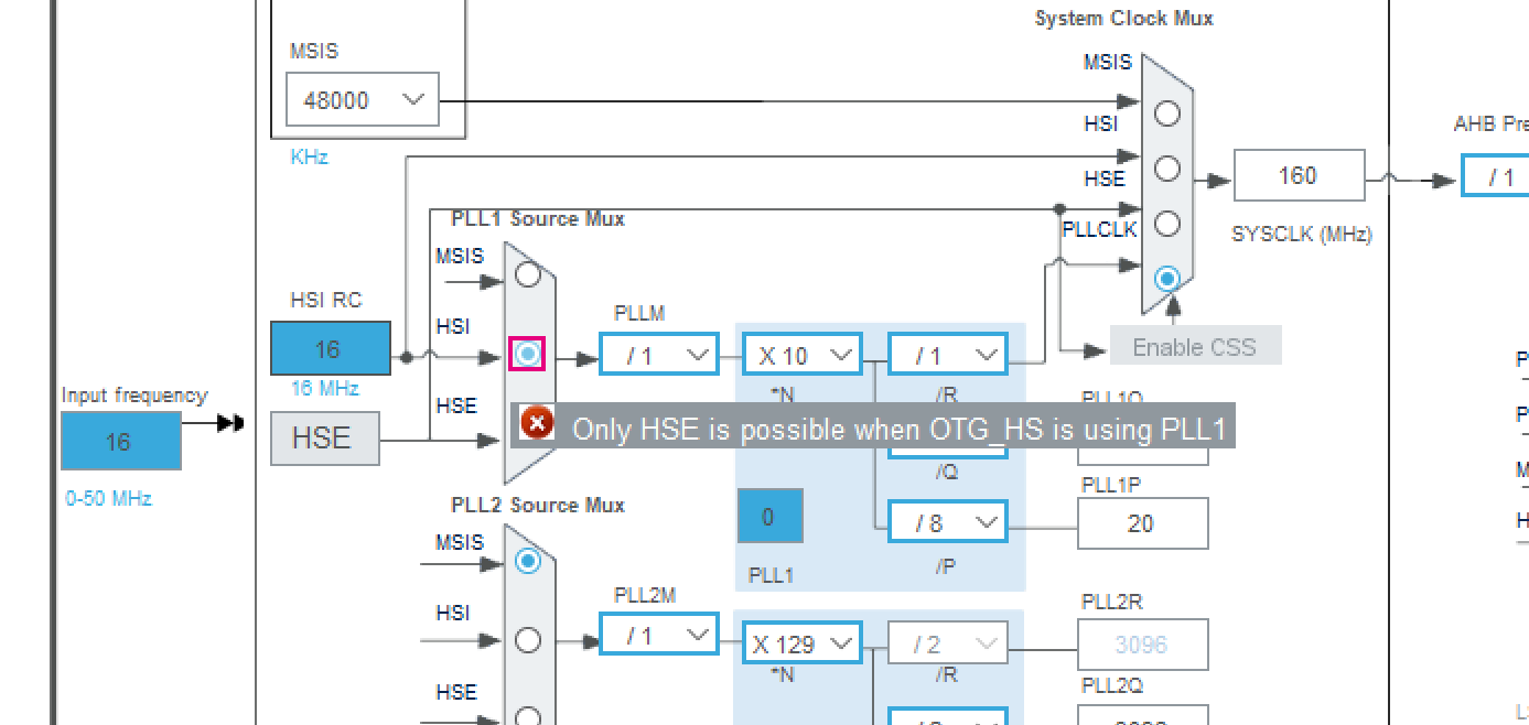 Solved: PLL1 HSI/HSE Bug with USB - STMicroelectronics Community