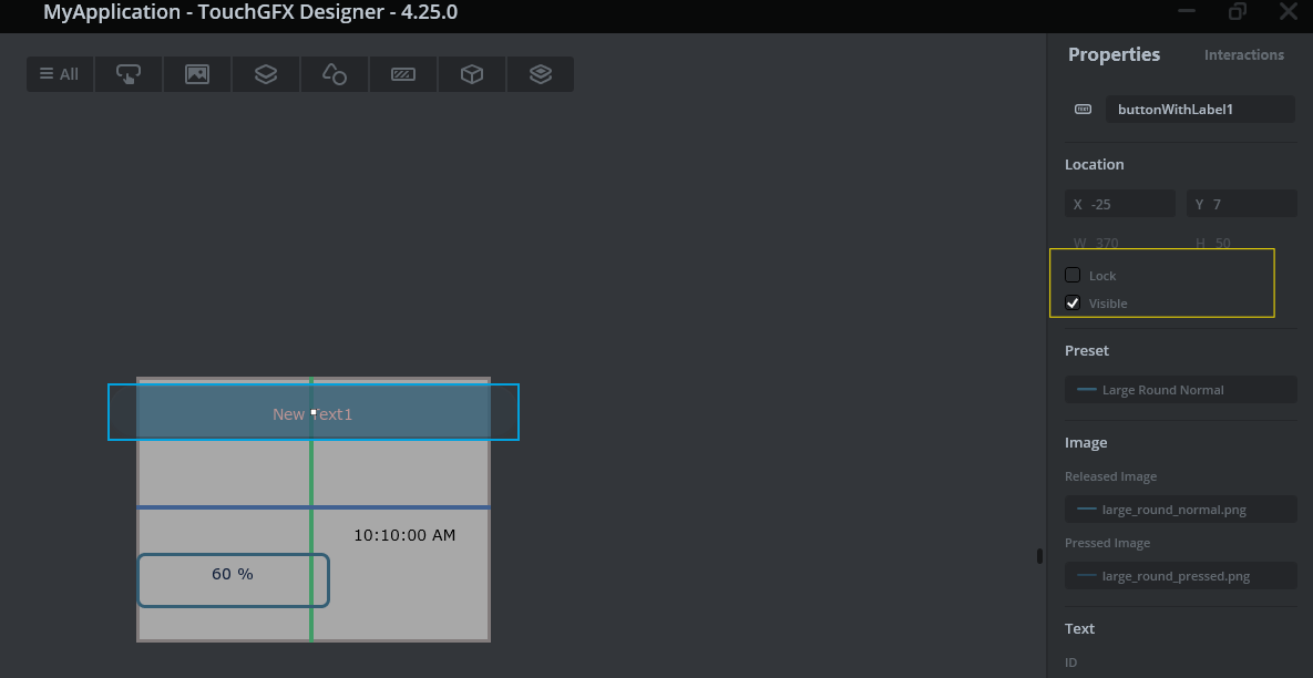 Touchgfx Designer 4 25 0 The Widget Size Cannot Stmicroelectronics Community