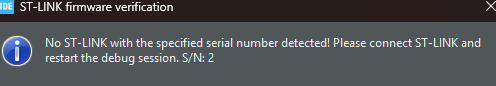 Solved: Error in initializing ST-LINK device in all boards - STMicroelectronics Community