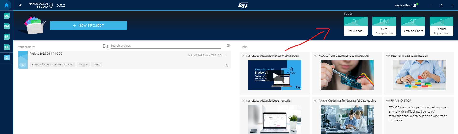 STEVAL-PROTEUS1 Data Acquisition Issue with NanoEd... - STMicroelectronics Community