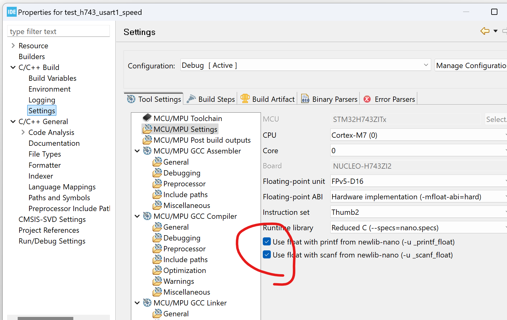 Solved: printf support for float not enabled - STMicroelectronics Community