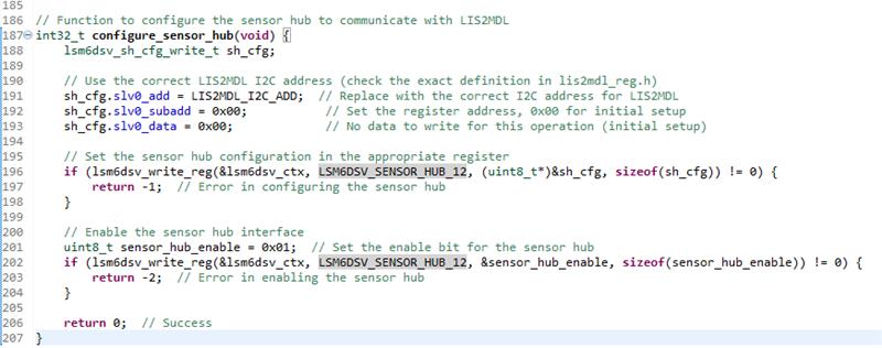 lsm6dsv with lis2mdl sensor hub - STMicroelectronics Community