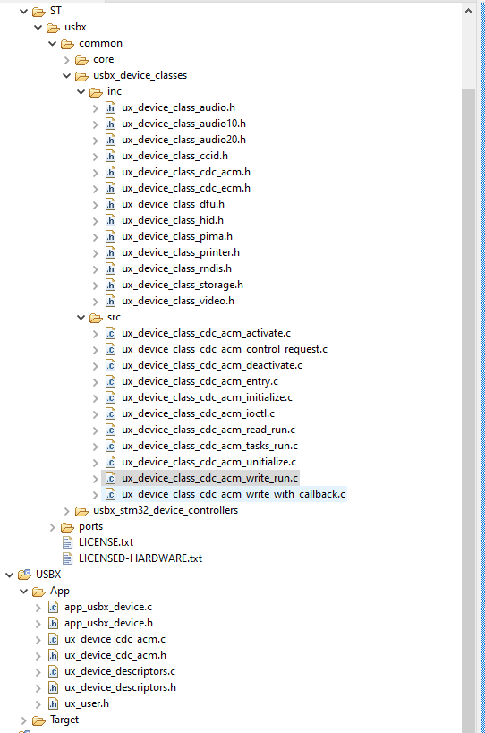 USBx Write and Read Functions not created by STM32... - STMicroelectronics Community