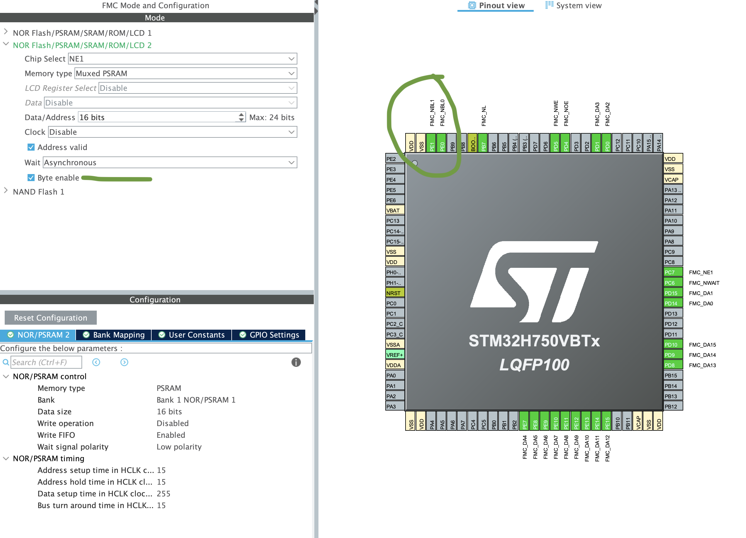Solved: STM32H7 with Muxed PSRAM role of Byte Enable pins ... - STMicroelectronics Community