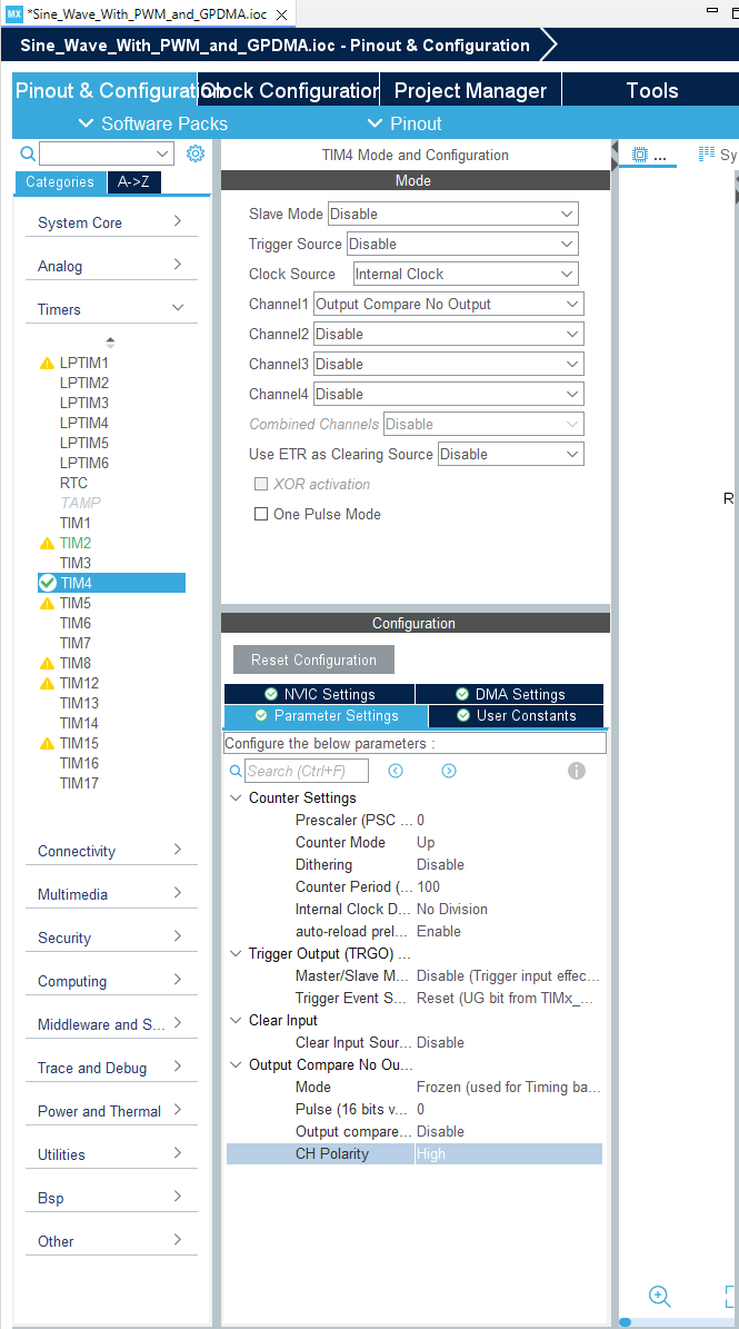 Solved: How To Generate A Sine Wave With PWM And GPDMA (ST... - STMicroelectronics Community