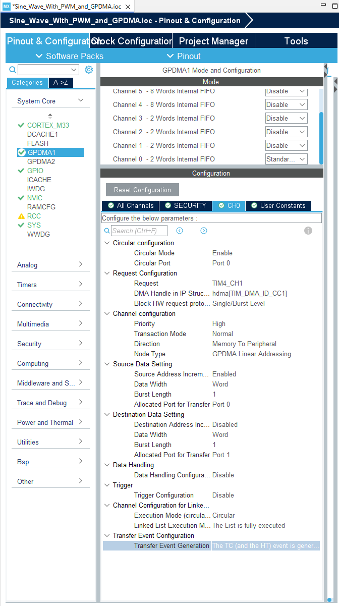 Solved How To Generate A Sine Wave With Pwm And Gpdma St Stmicroelectronics Community