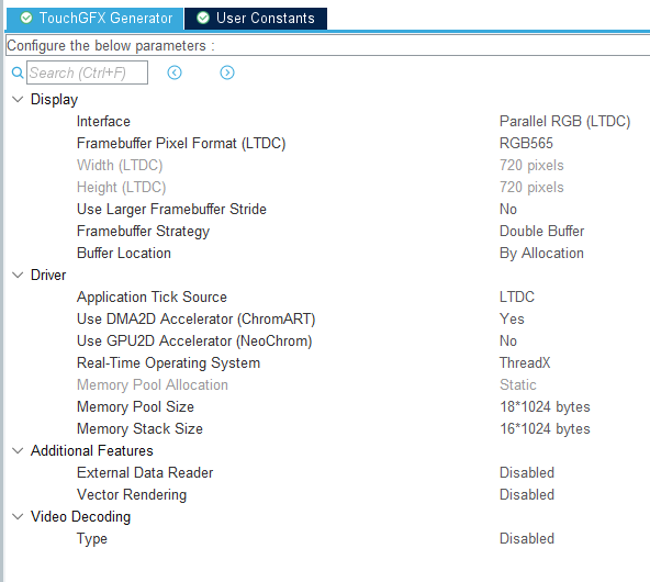 TouchGFX + GPU2D not working on STM32U5 - STMicroelectronics Community