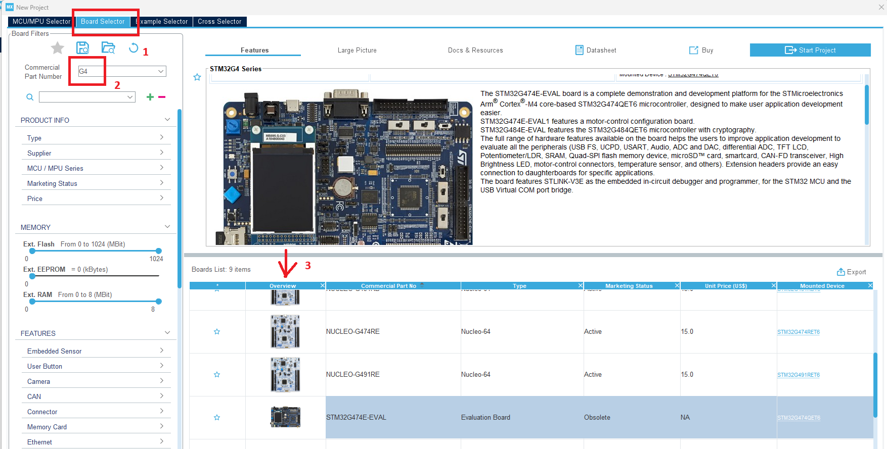 Selection of STM Eval Board - STMicroelectronics Community