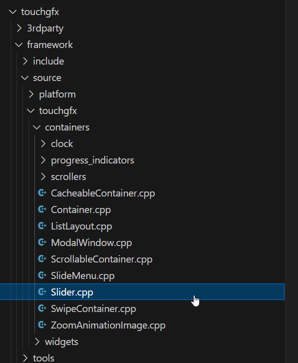 Solved: how to initiate touchgfx slider event from code - STMicroelectronics Community