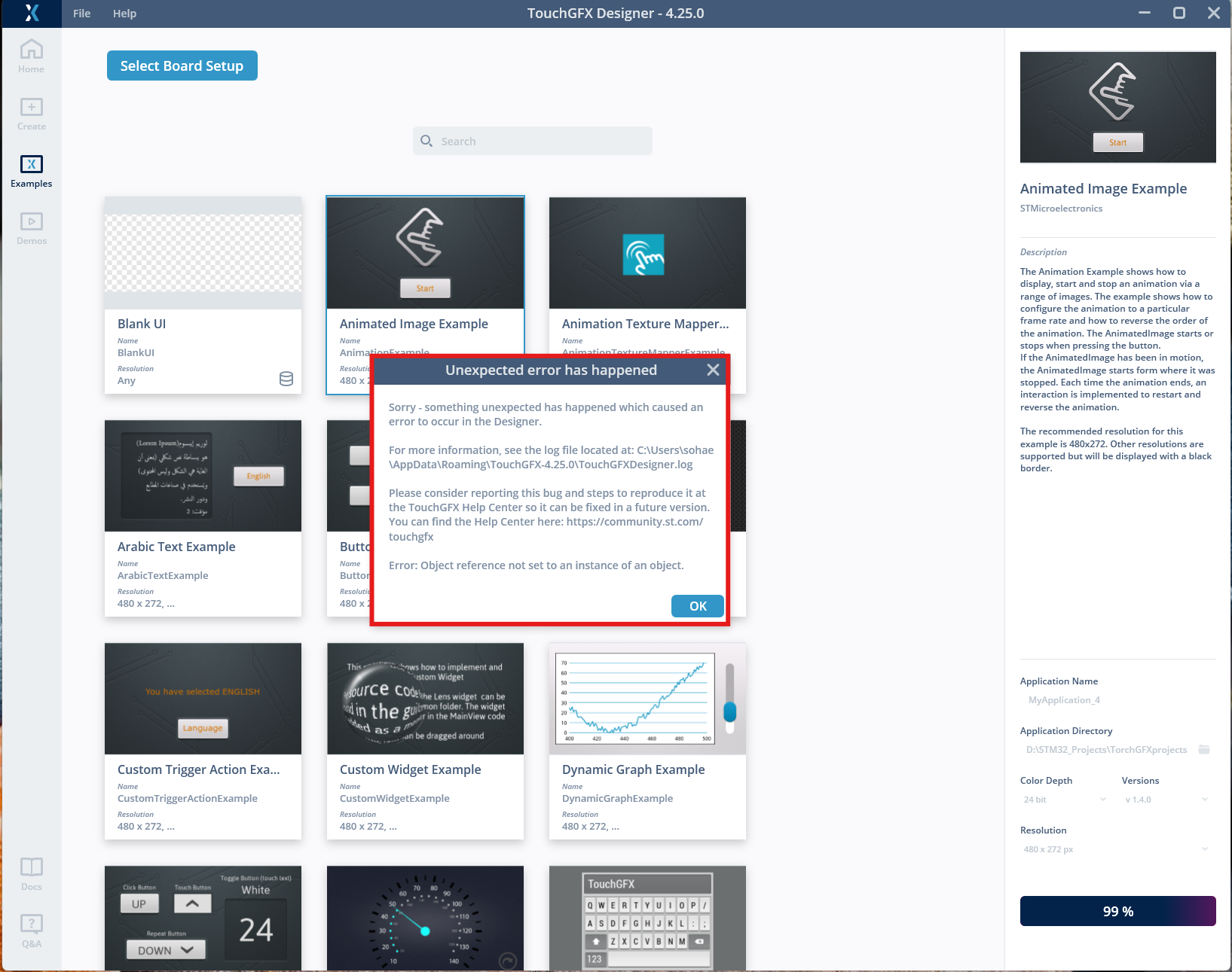 [Problem] Unexpected error has happened - STMicroelectronics Community