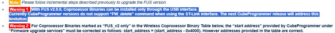 Solved: STM32WB55 FUS and BLE stack Upgrade issue. - STMicroelectronics Community